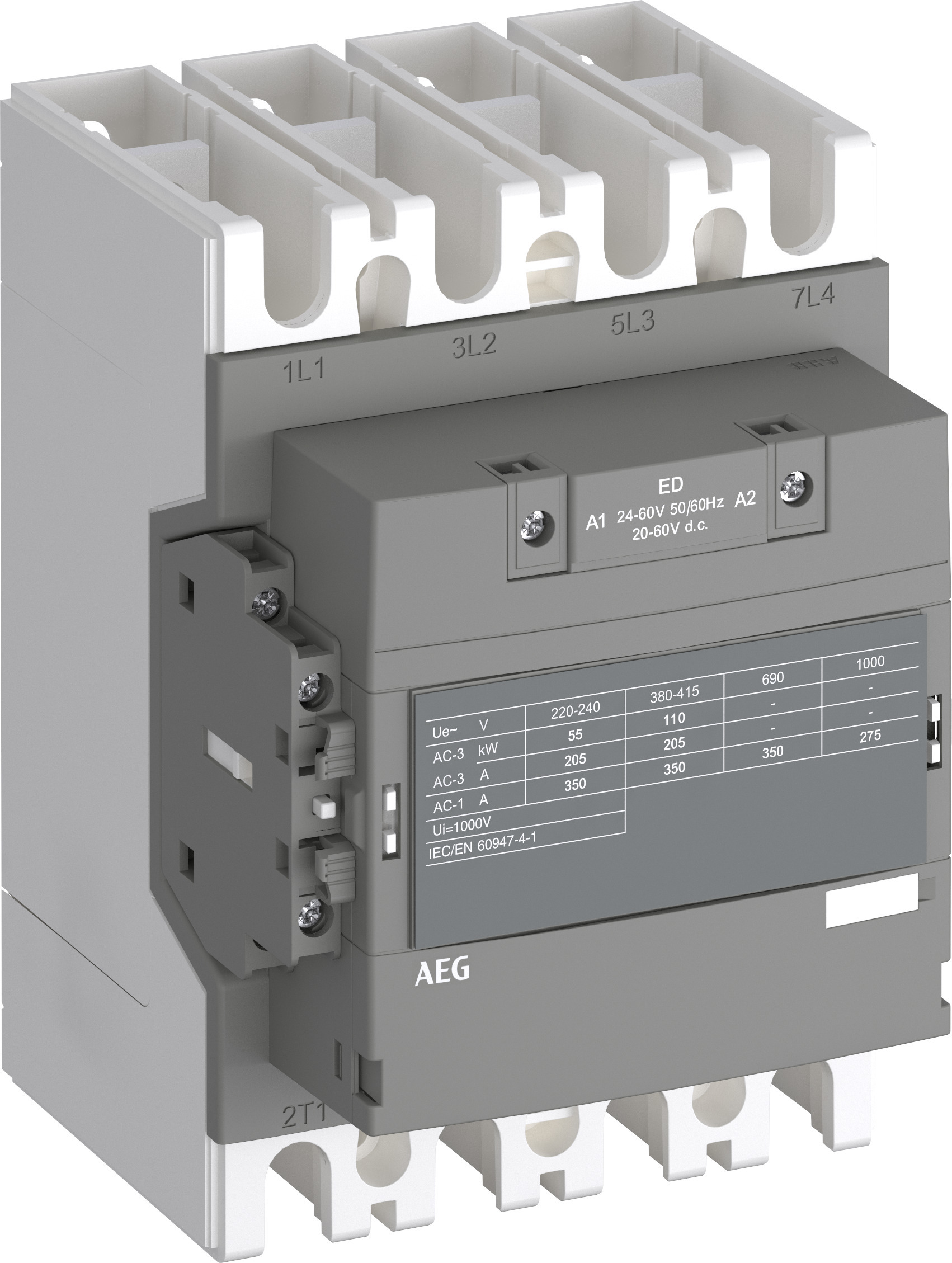 LS110N4011-EN - CONTACTOR AEG 4P 205A AC3 110KW 100-250VAC/DC ...