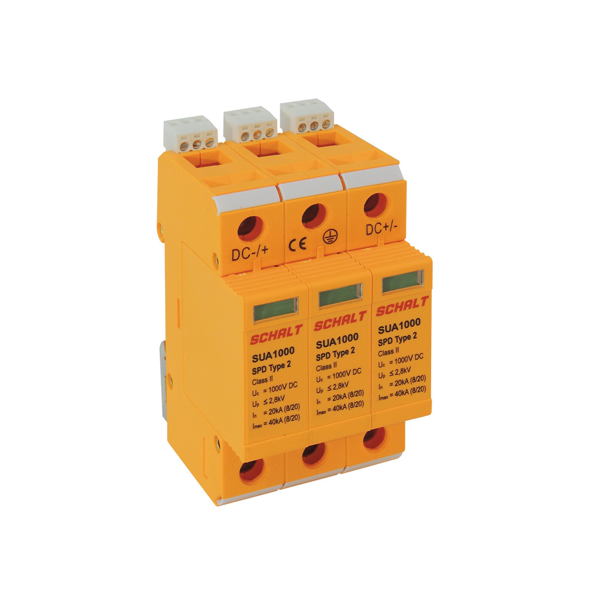 SUA1000 - SURGE ARRESTER 2+1P, 1000VDC, Imax: 40kA - Apparecchiature e ...