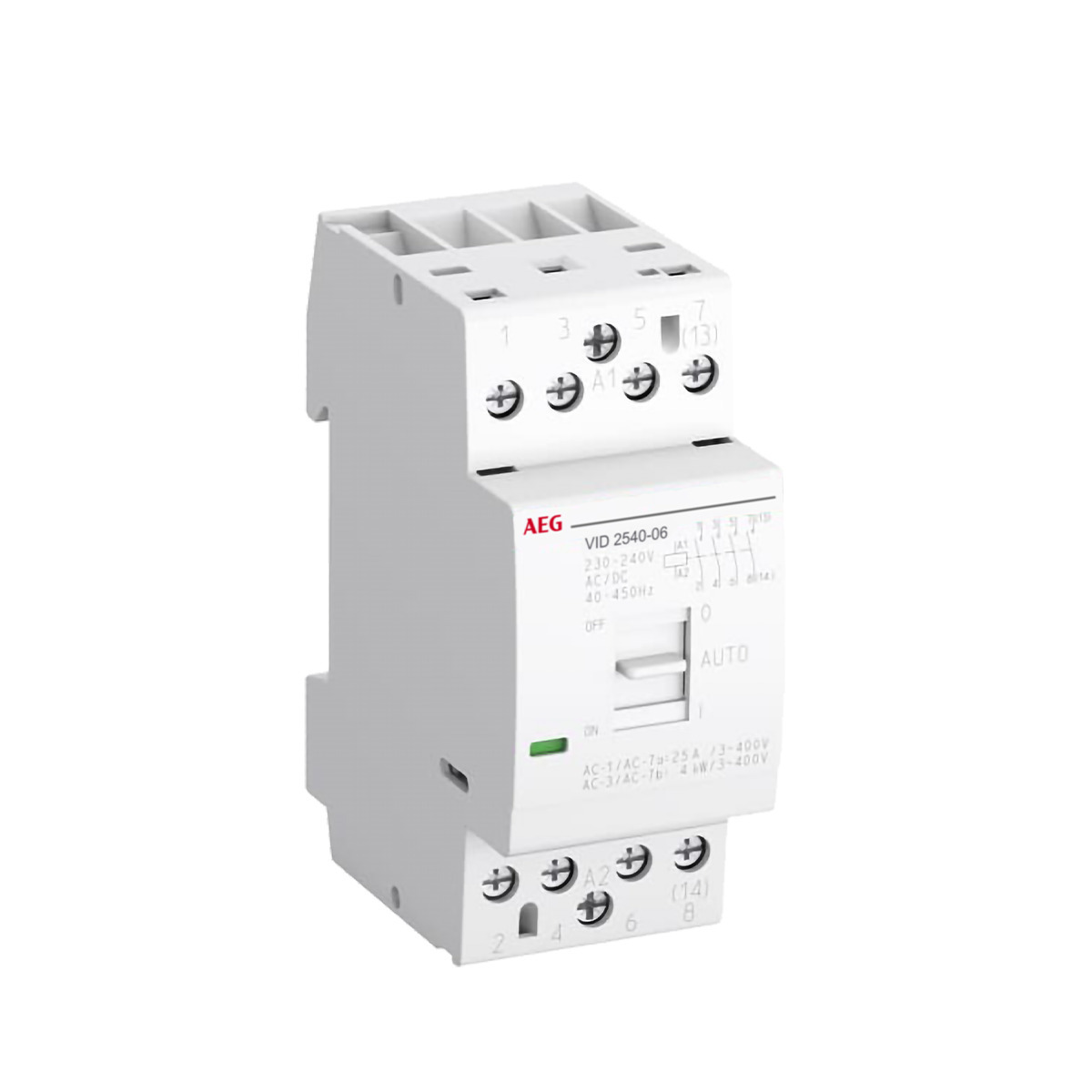 VID254006 - CONTACTOR AEG 4NO 230VAC/DC 2 MOD. MANUAL OPERAT ...