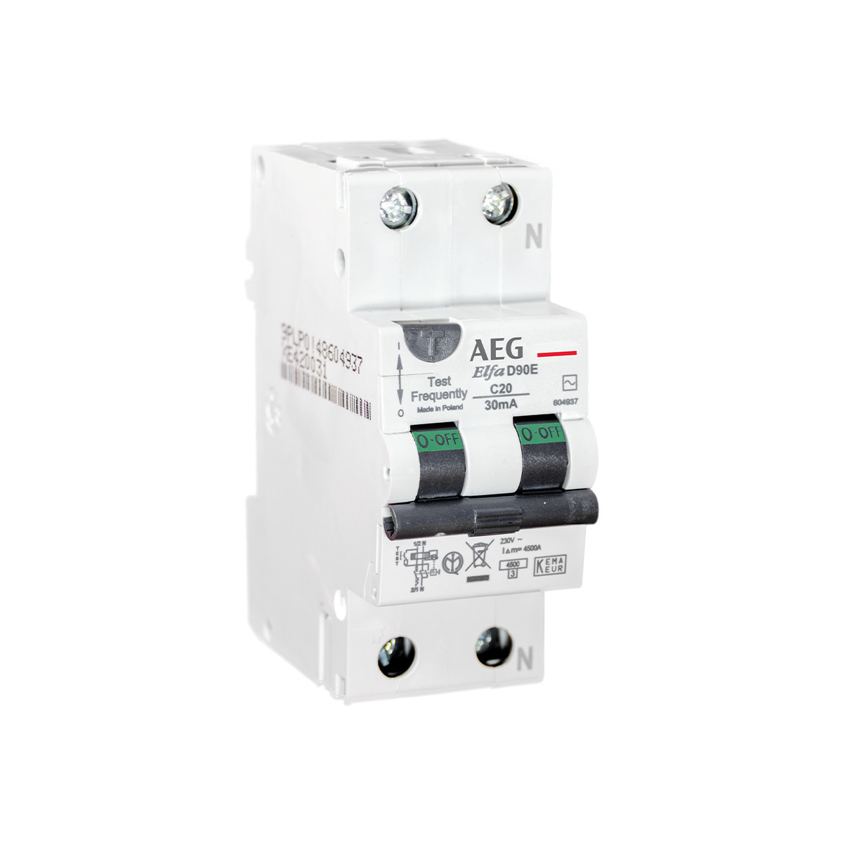 D90SB06/300 - RCBO AEG 1P+N B 6A 10kA 300mA AC - Apparecchiature ...