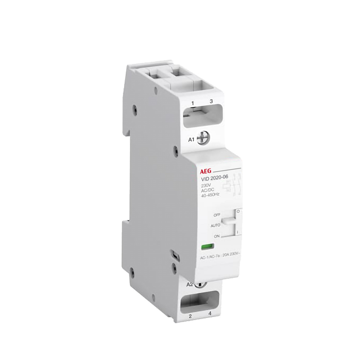 VID202006 - CONTACTOR AEG 2NO 230VAC/DC 1 MOD. MANUAL OPERAT ...